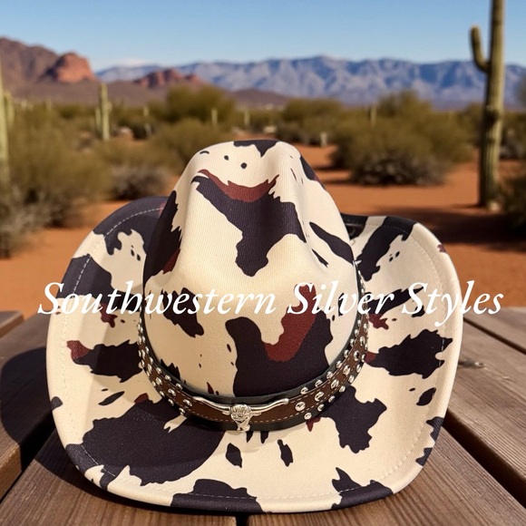Southwestern Silver Styles | Accessories | New Southwestern Cow Print ...